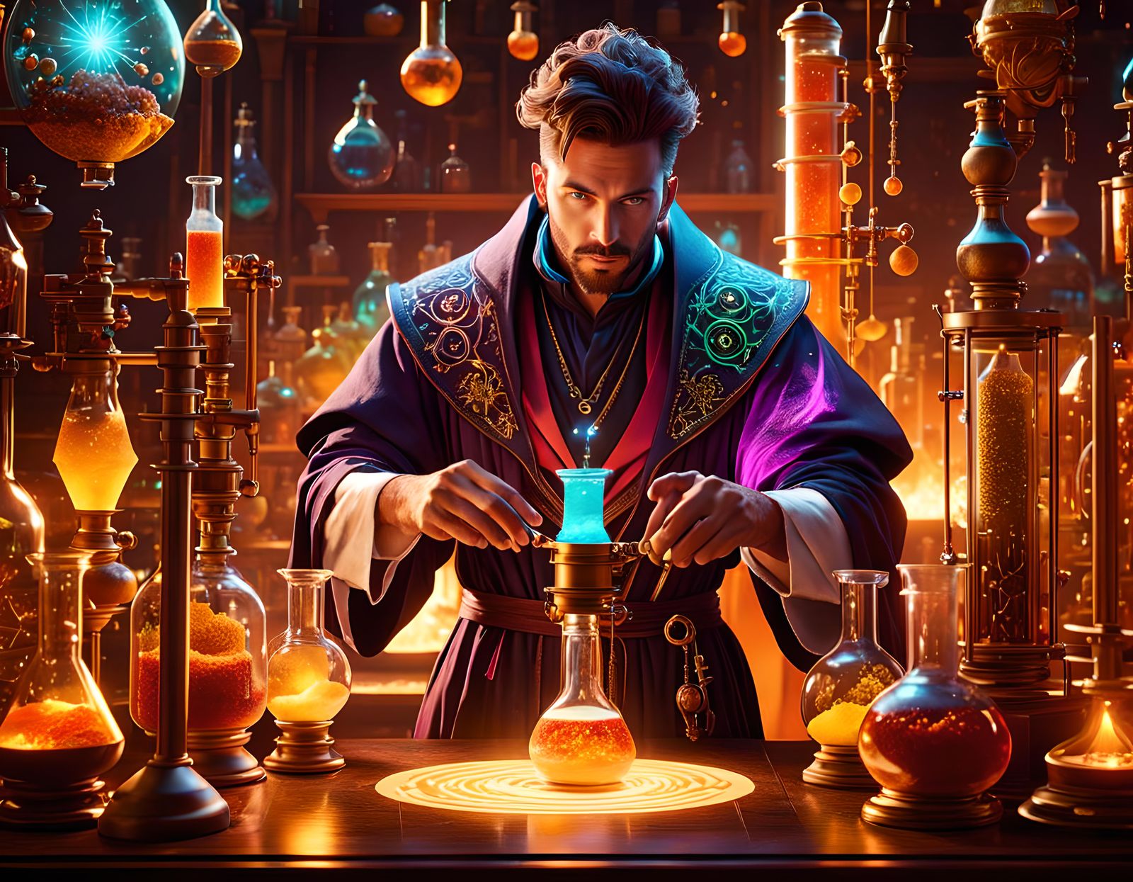 Magus's Alchemy Experiment - AI Generated Artwork - NightCafe Creator