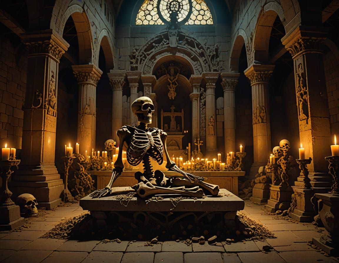 Bones weathered and cracked over centuries