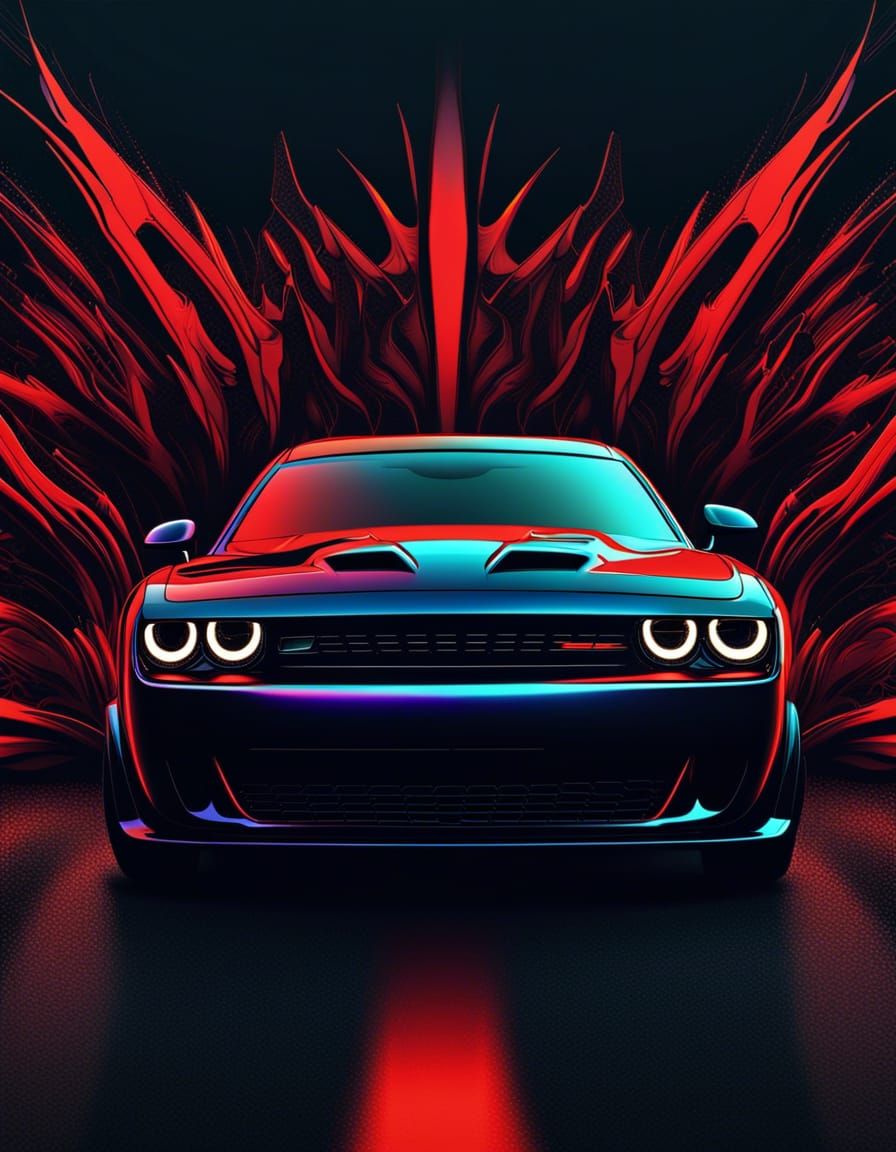 Modern Poster design 2018 dodge challenger demon - AI Generated Artwork ...