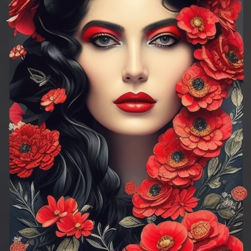 Black and red - AI Generated Artwork - NightCafe Creator