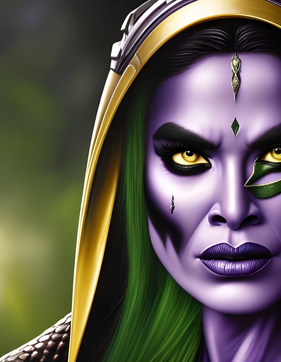 purple alien woman - AI Generated Artwork - NightCafe Creator