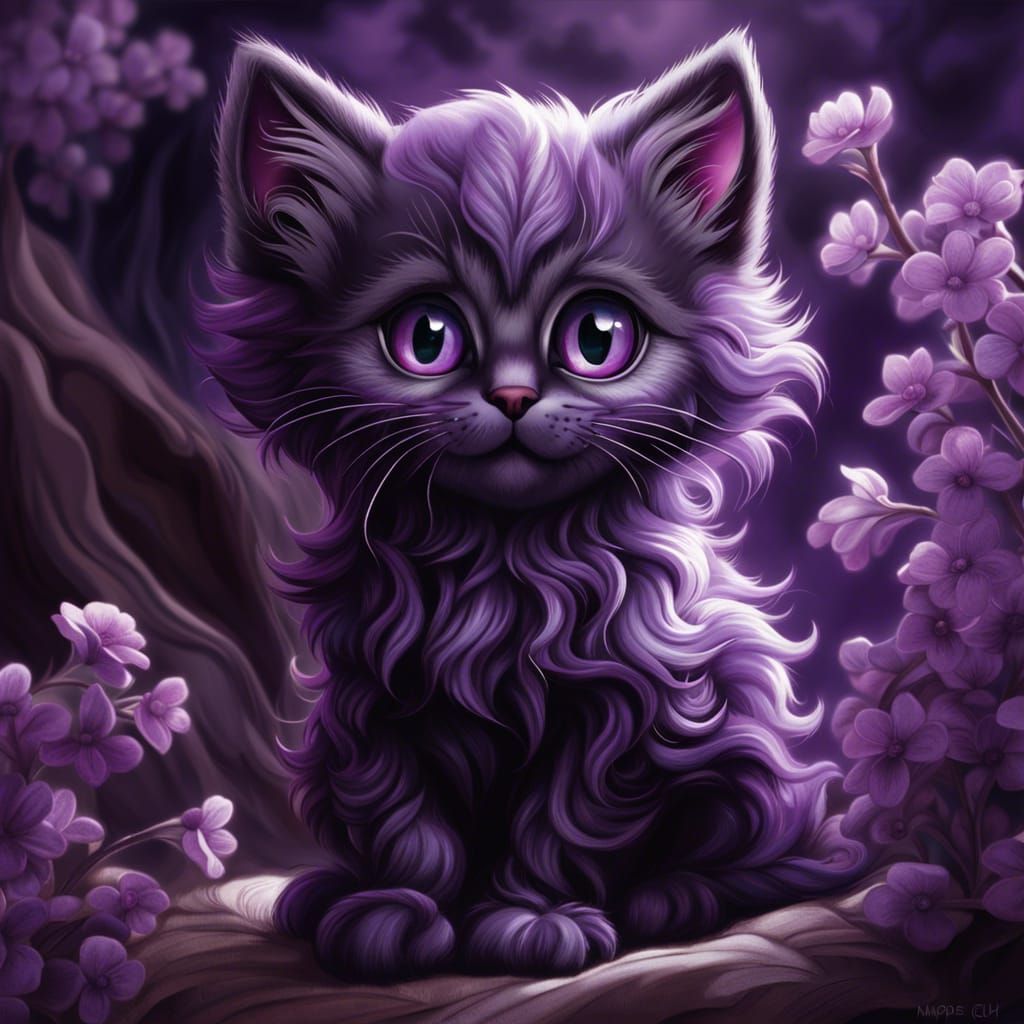 Lilac Soot the Kitten - AI Generated Artwork - NightCafe Creator