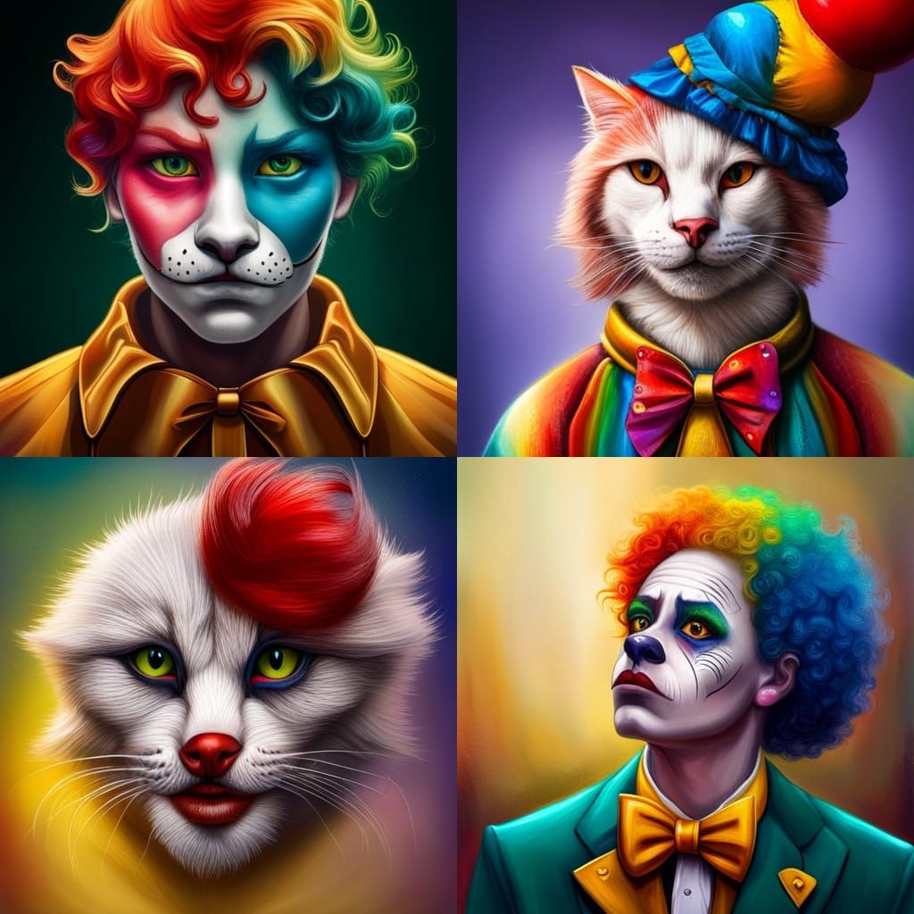 Clowns - AI Generated Artwork - NightCafe Creator