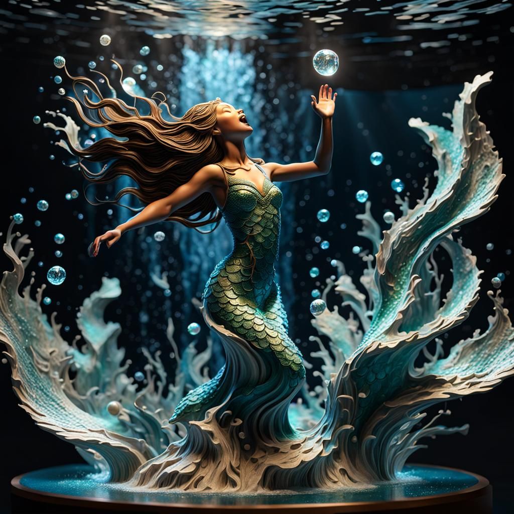 mermaid singing - AI Generated Artwork - NightCafe Creator