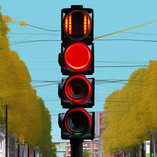 Jest #82: The Traffic Light - AI Generated Artwork - NightCafe Creator