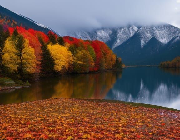 autumn, aglitter, aglow, agleam, agape - AI Generated Artwork ...