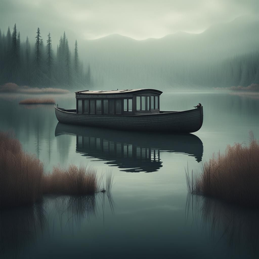 (ethereal_lake_calm_waters)minimalist_Anton Semenov style 4 - AI ...
