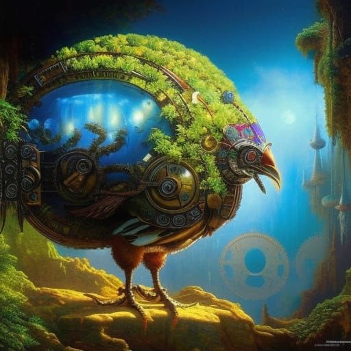 Giant Chicken Steampunk anthropomorphic chicken Creative masterpiece by ...