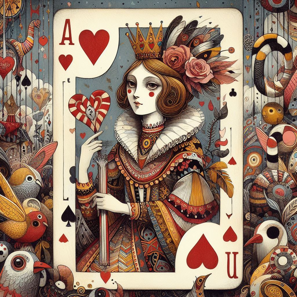 Queen Of Hearts Playing Cards Ai Generated Artwork Nightcafe Creator