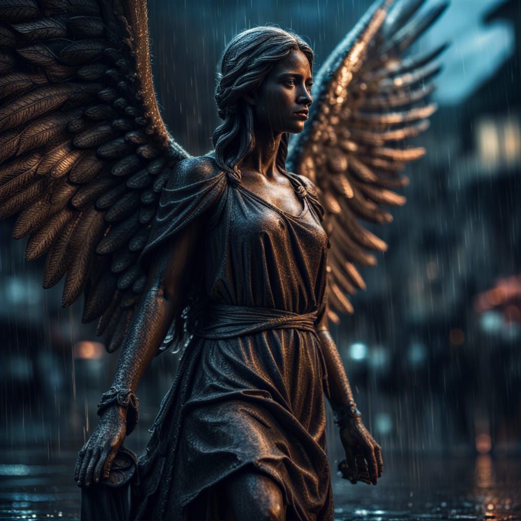 Chosen Rain Angel II - AI Generated Artwork - NightCafe Creator
