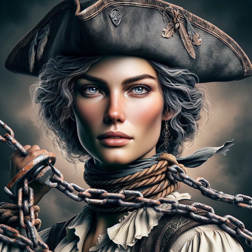 female pirate ghost forever chained to her ship