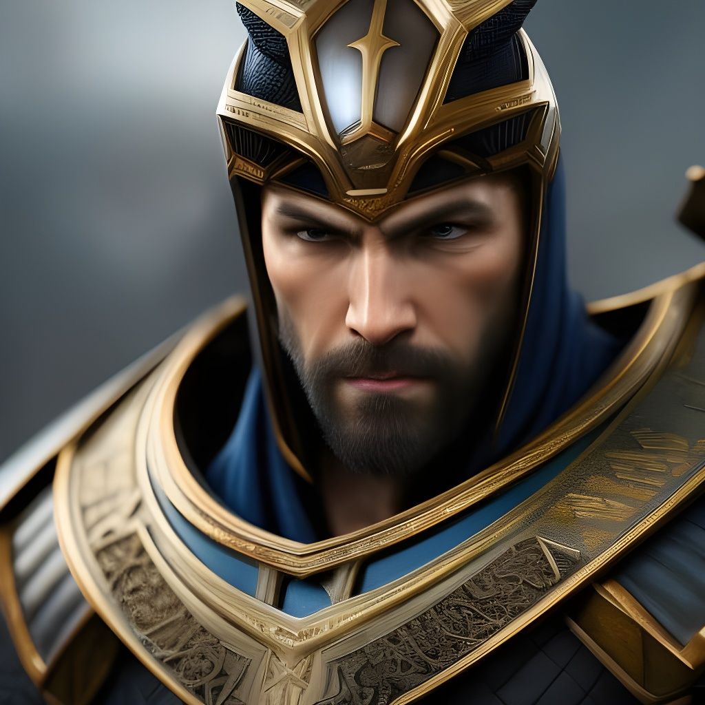 The heavily armored knight - AI Generated Artwork - NightCafe Creator