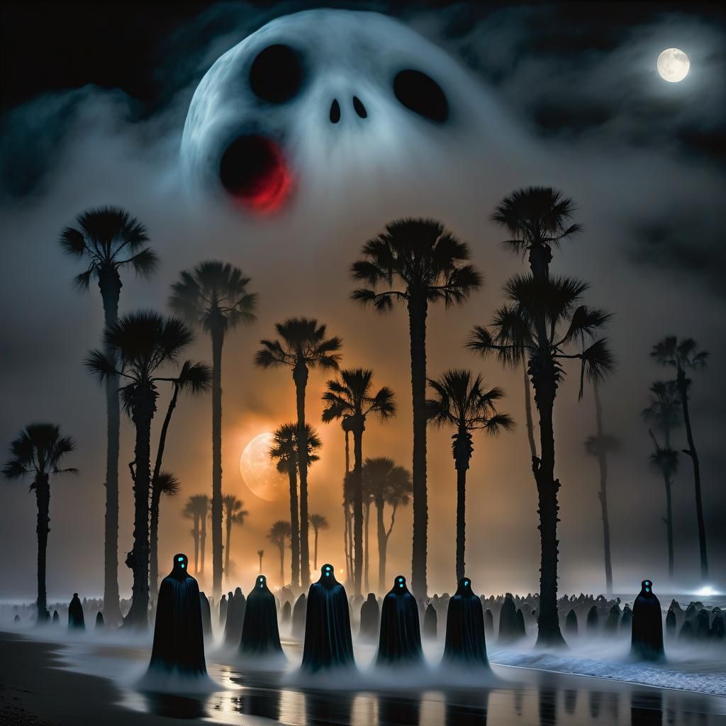 Red Eyes Glowing post-treatment Dark crowd of ghosts : the Mist arrived ...