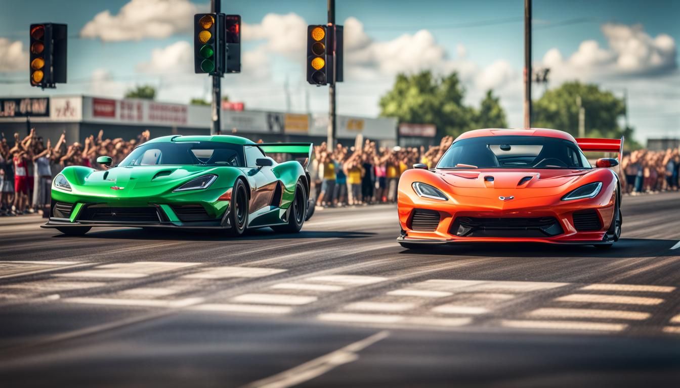 Super Car Drag Race - AI Generated Artwork - NightCafe Creator