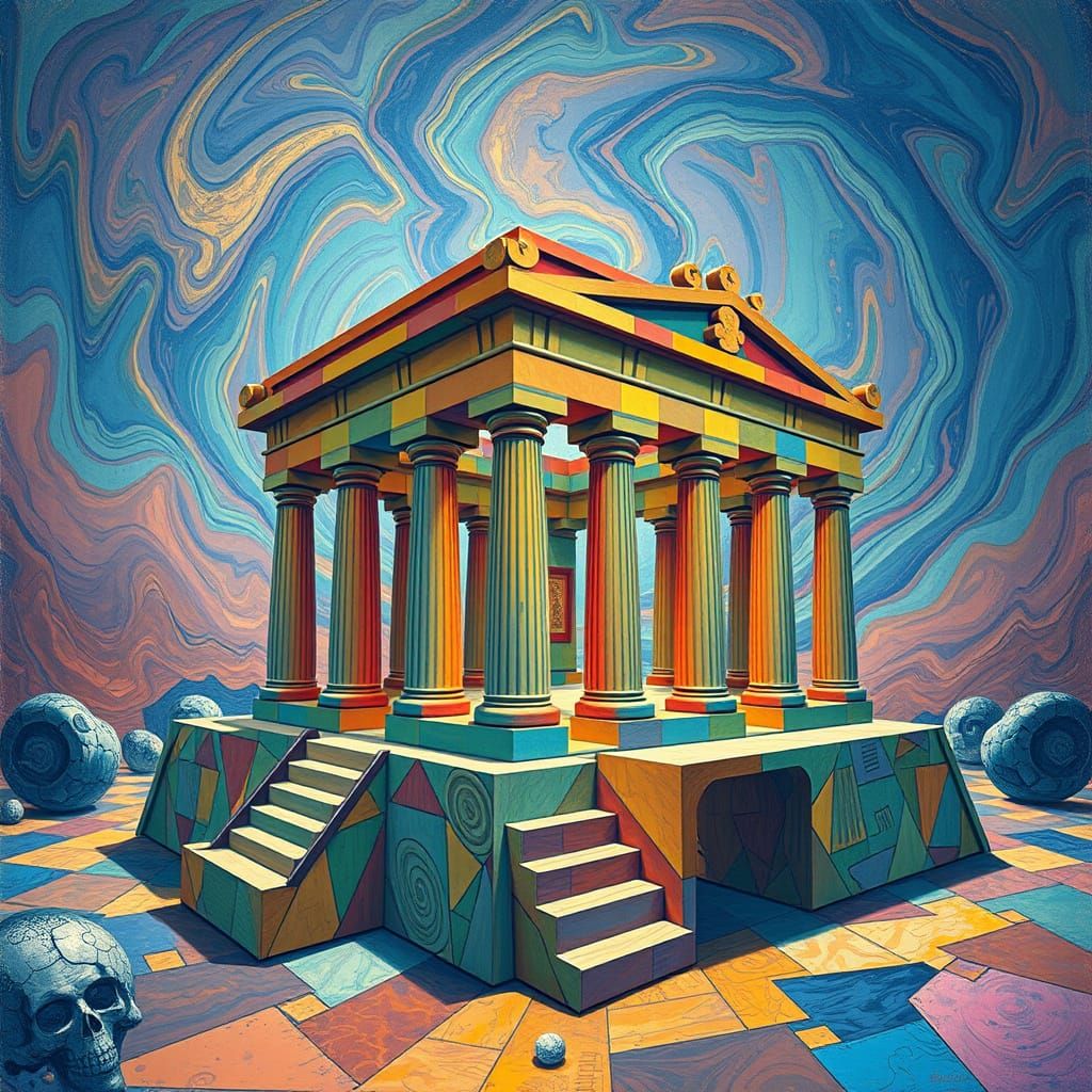 Pebble temple - Mind-Bending Temple in Vibrant, Expressive S...