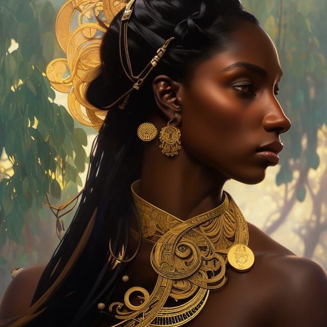 beautiful hazel haired black female - AI Generated Artwork - NightCafe Creator