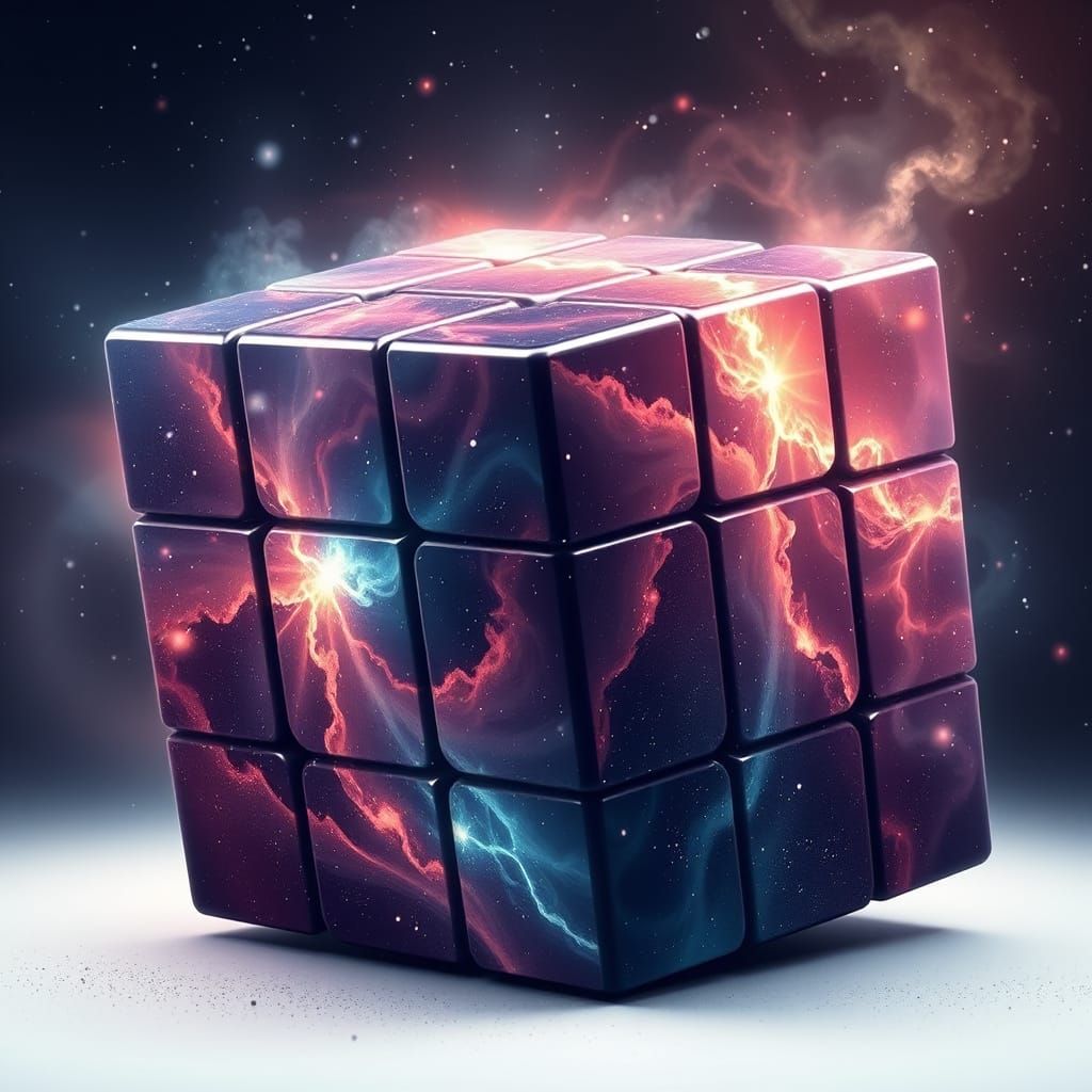 Hyper Realistic Cosmic Rubik's Cube in Futuristic ... - AI Art