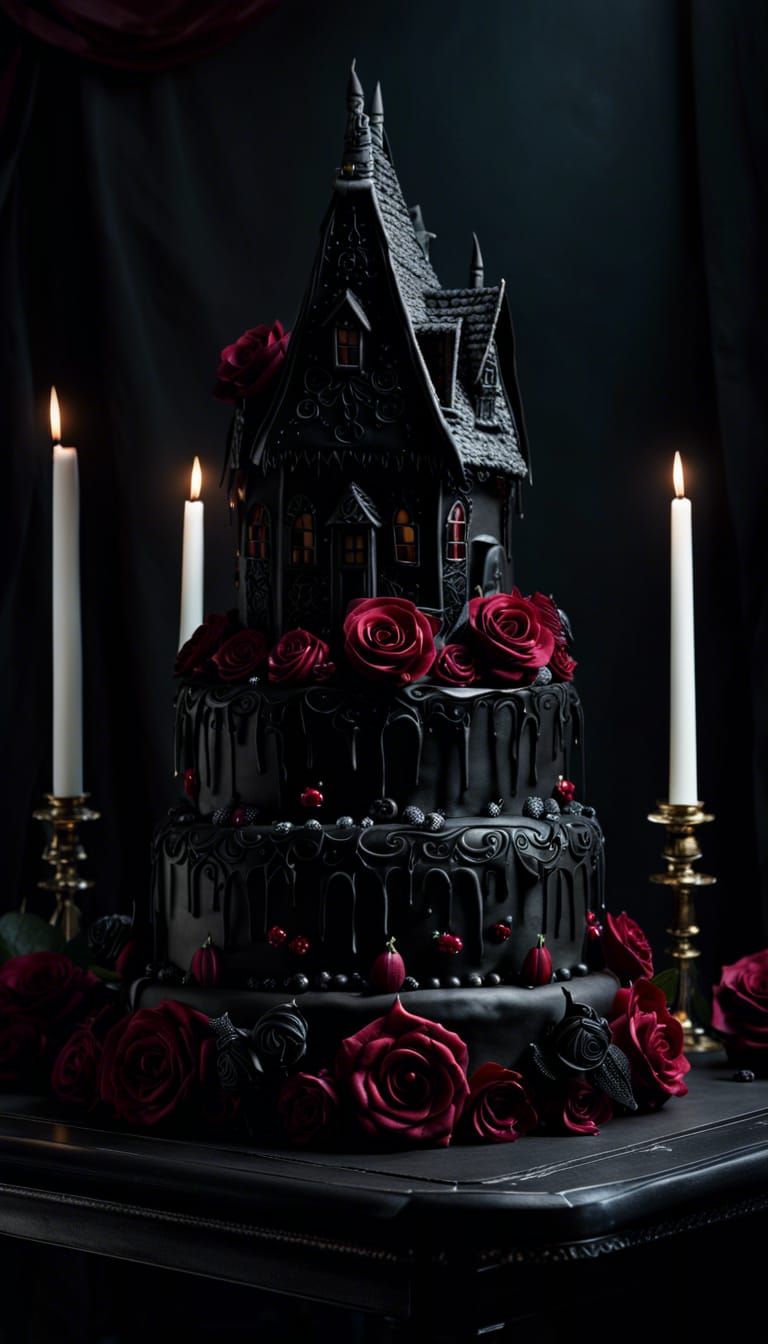 Haunted House Cake - AI Generated Artwork - NightCafe Creator