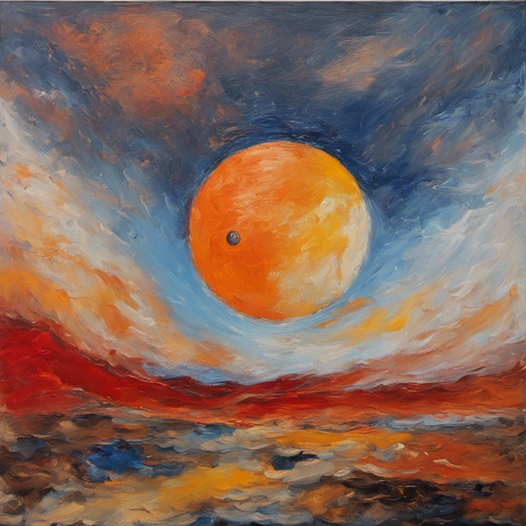 Expressionism moon - AI Generated Artwork - NightCafe Creator