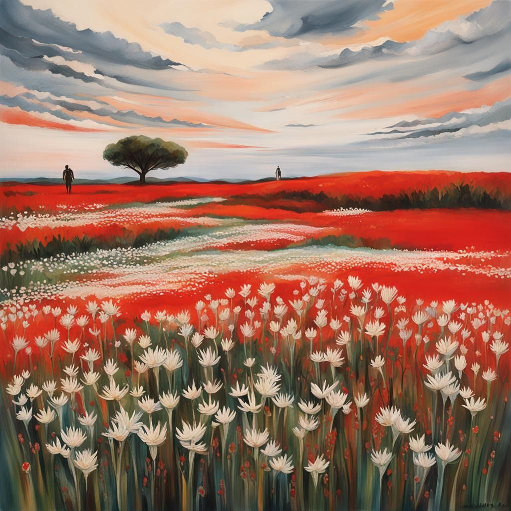 Amidst the Asphodel plain - many apathetic human rest in a tranquil ...