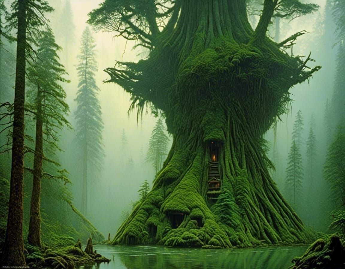 Staghorn Forest Concept Art - Ancient Pagan Forests in Mysti...