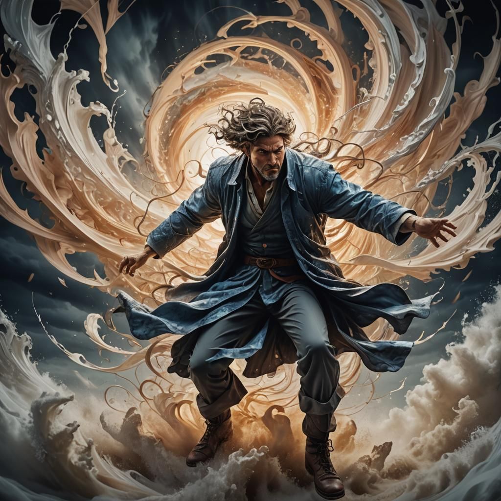 fighting against the raging wind - AI Generated Artwork - NightCafe Creator