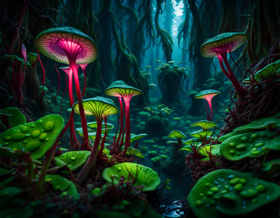 Alien jungle - AI Generated Artwork - NightCafe Creator