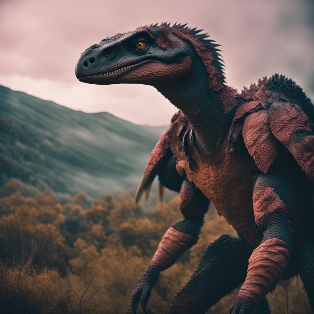 Half-human dinosaur creature - AI Generated Artwork - NightCafe Creator