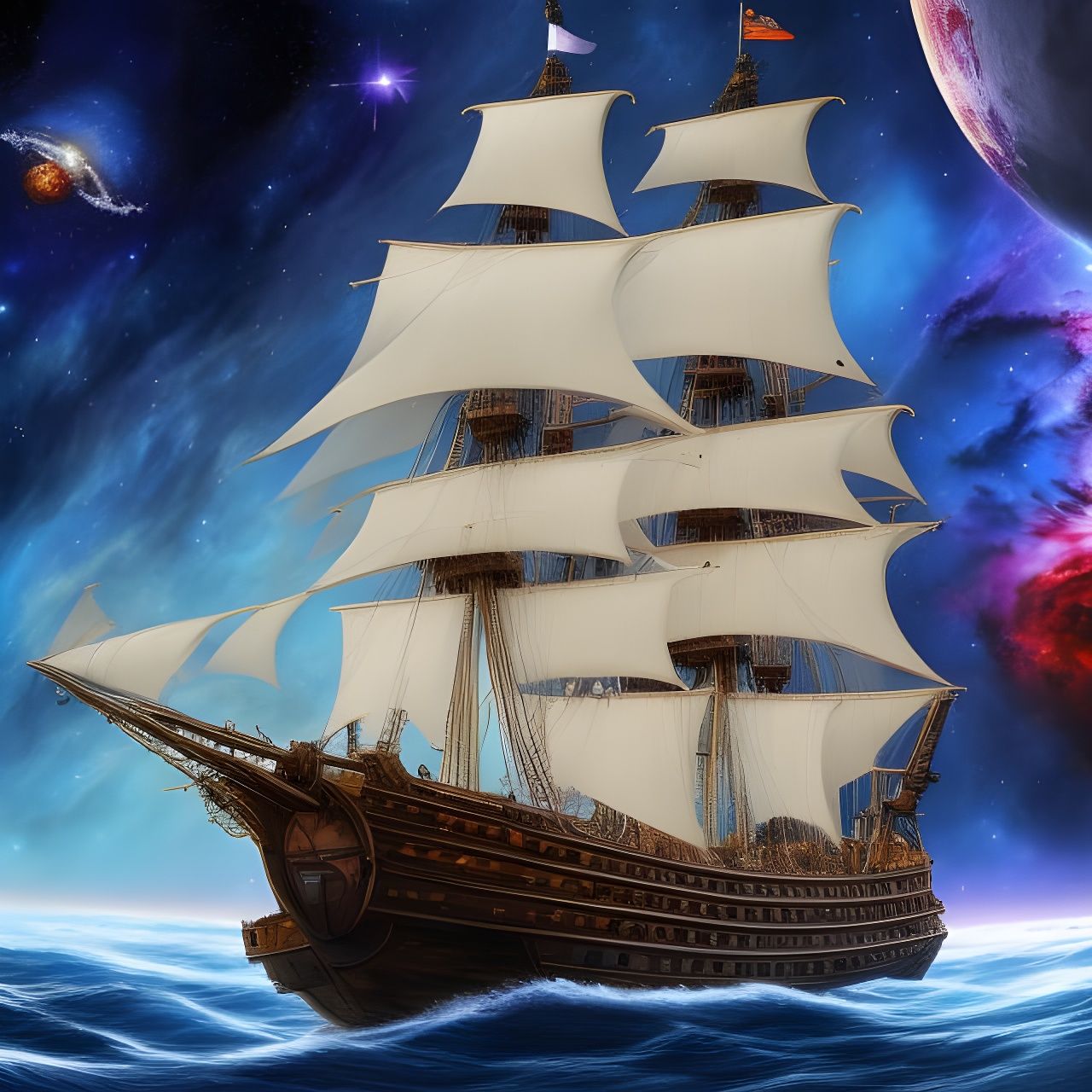 The Celestial Saga of Dream Pirates: The Enchanting Starlit Sea - AI ...