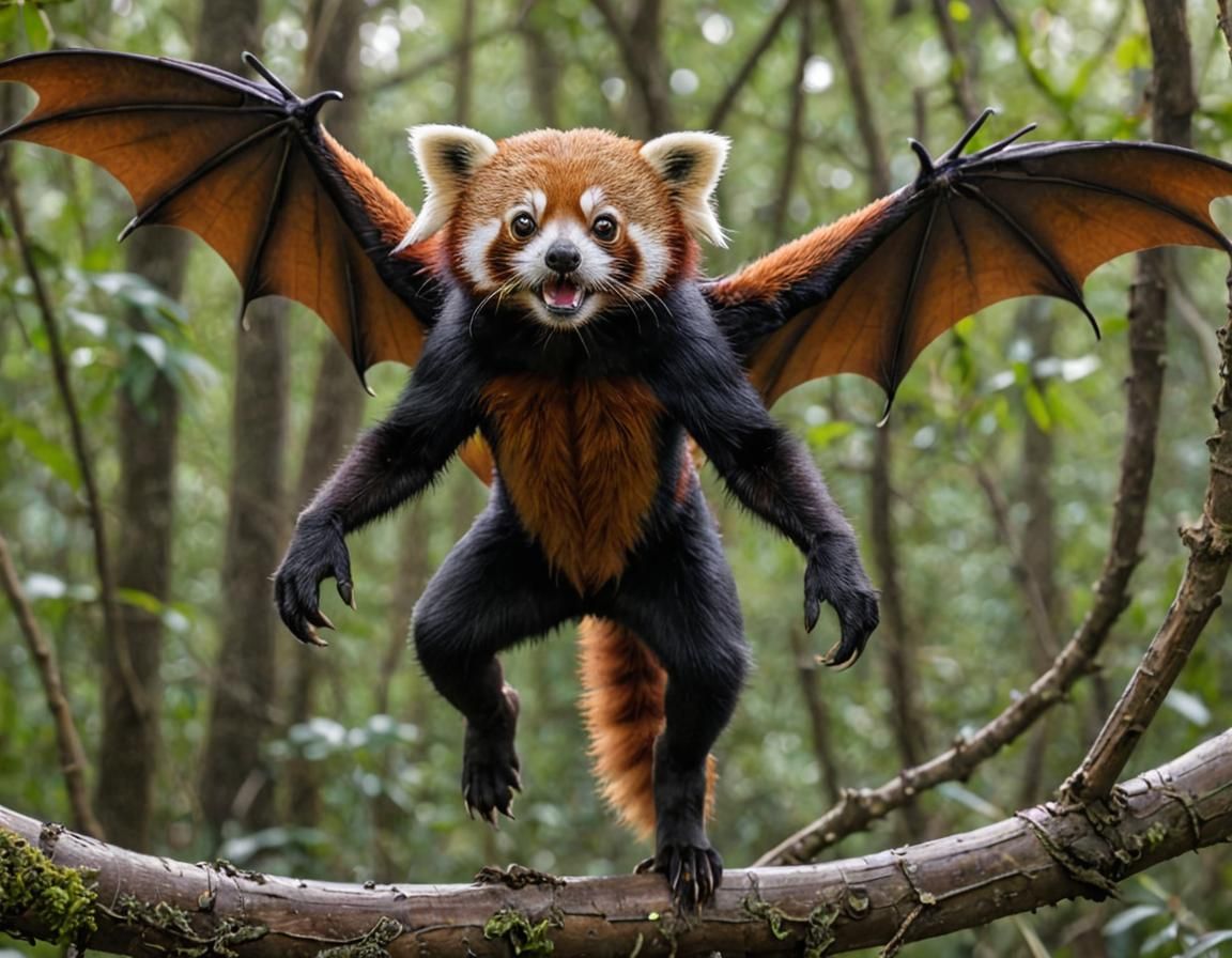 Red Panda Spider Monkey Chimera - AI Generated Artwork - NightCafe Creator
