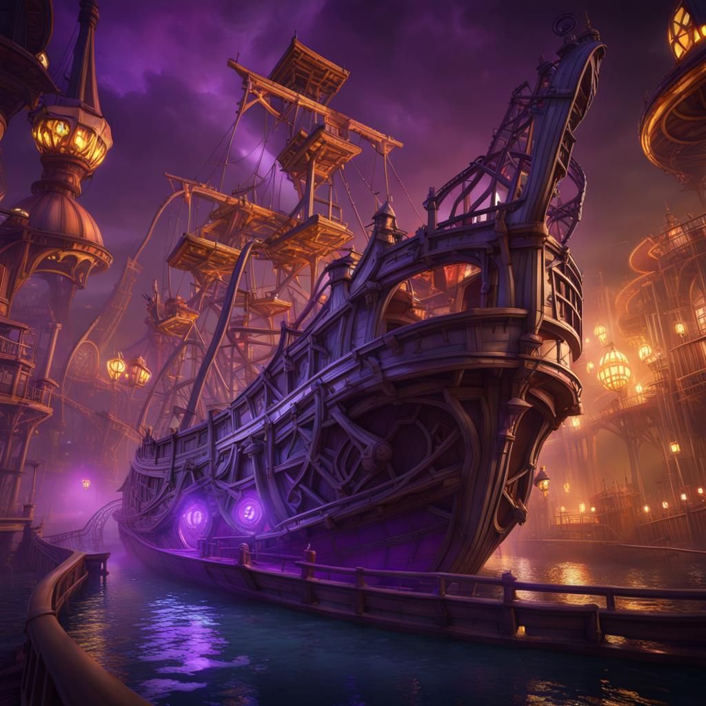 Ghost Pirate Ship 2 - AI Generated Artwork - NightCafe Creator