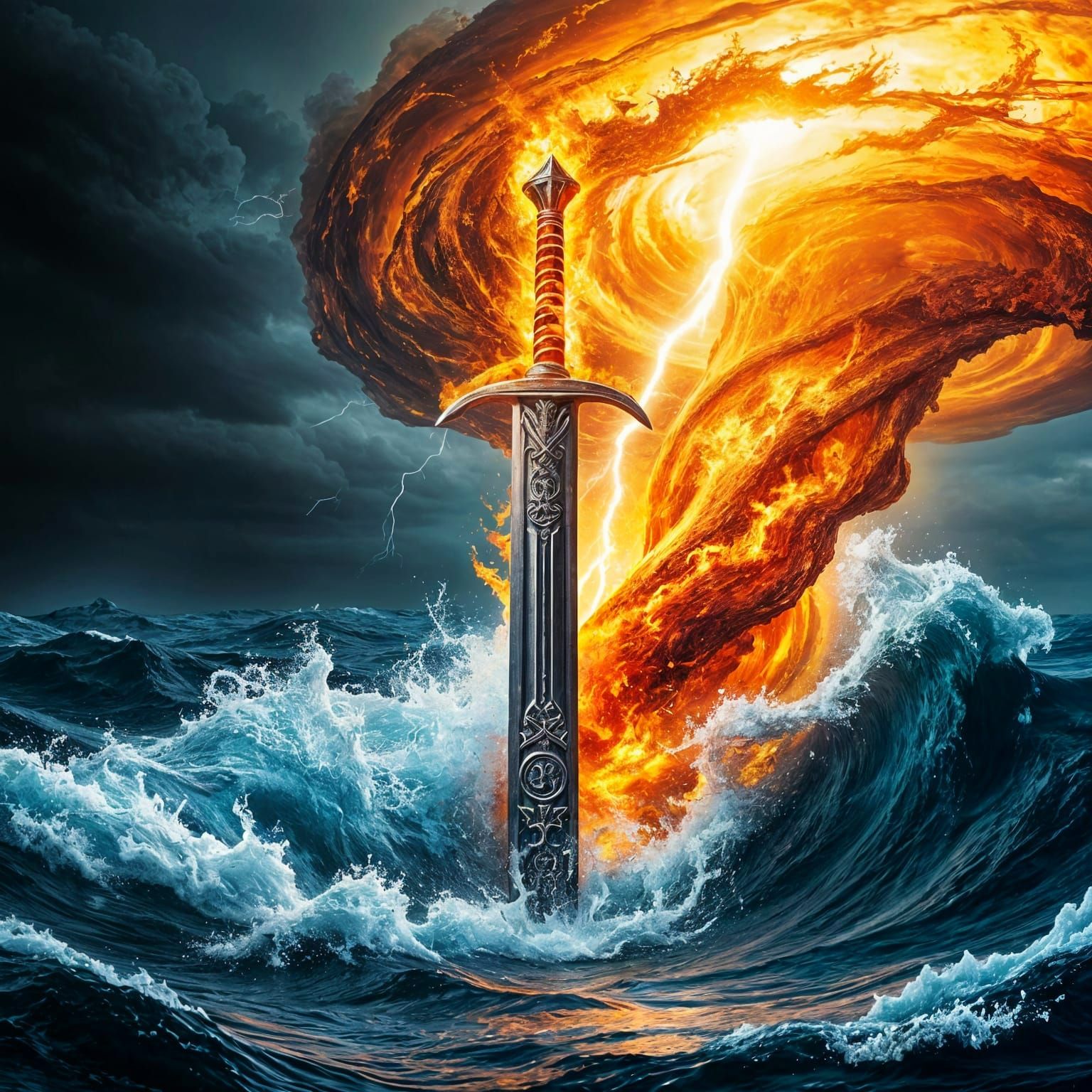 Legendary Elemental Sword - Mystical Sword of the Elements i...