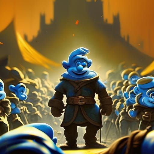 Smurfs at War: Which Side Will YOU Be On? - AI Generated Artwork ...