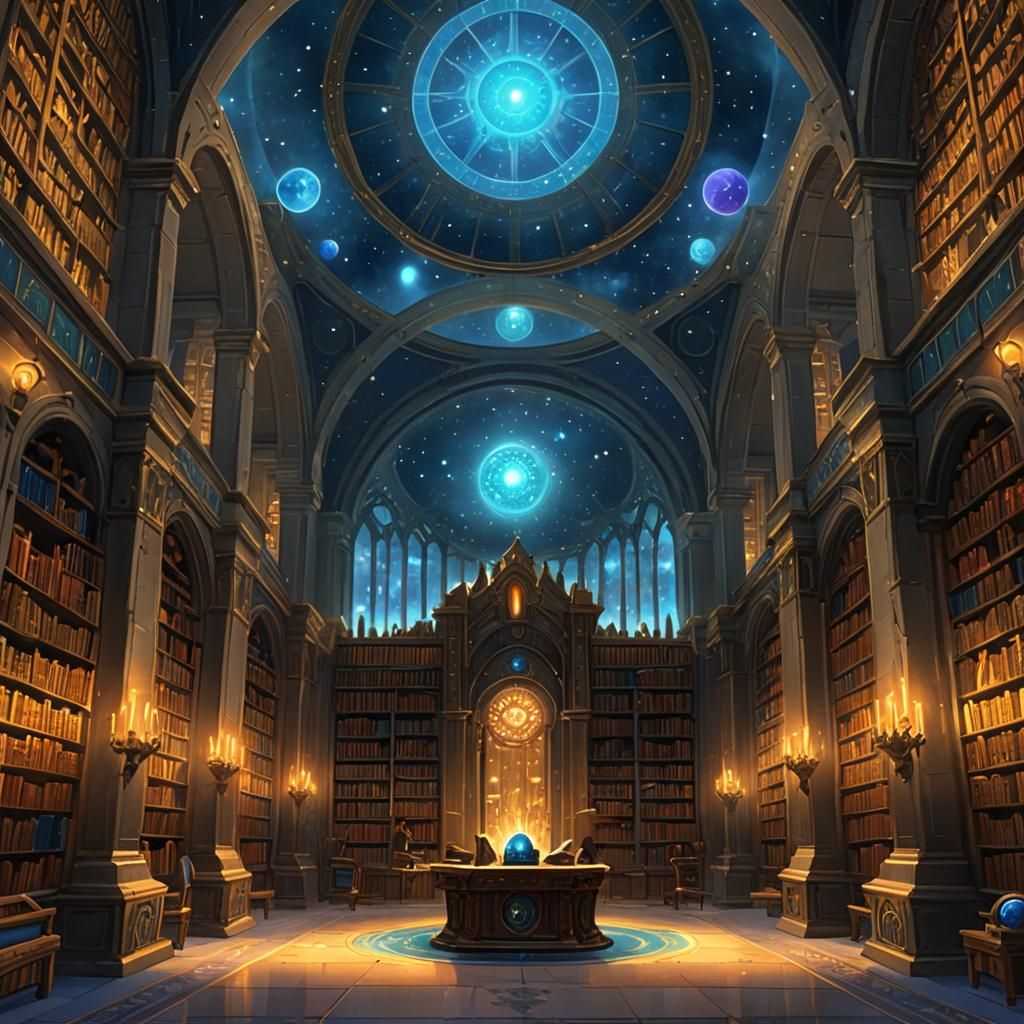 Celestial library of Ulduar - AI Generated Artwork - NightCafe Creator
