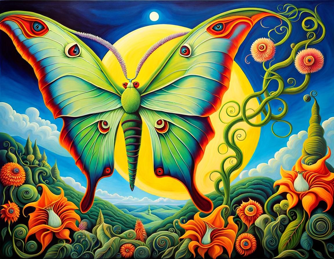 Alien Moth - AI Generated Artwork - NightCafe Creator