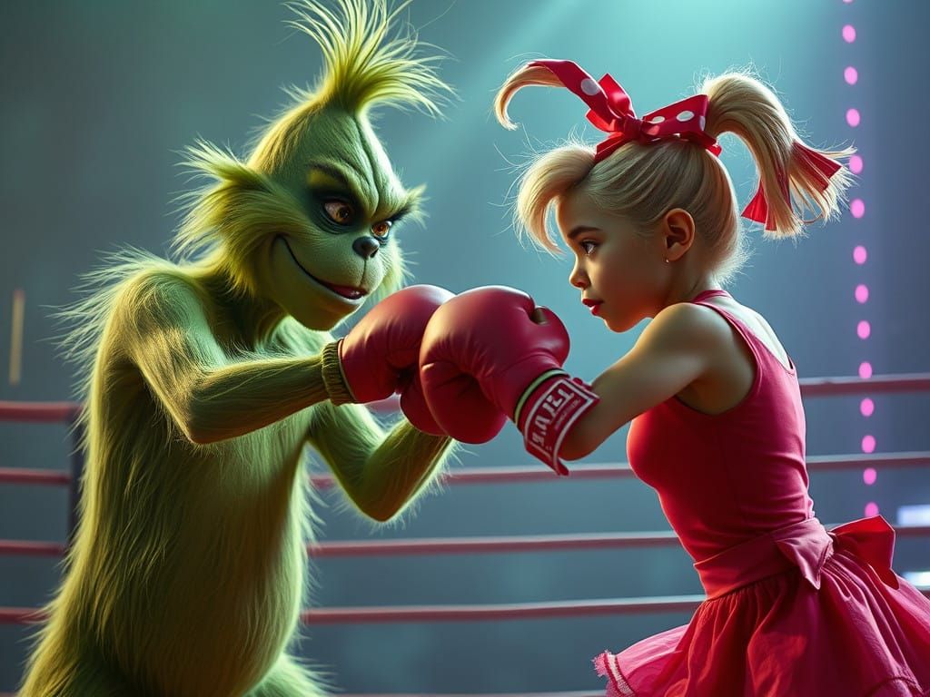 Cindy Lou Who and the Grinch Celebrate boxing Day