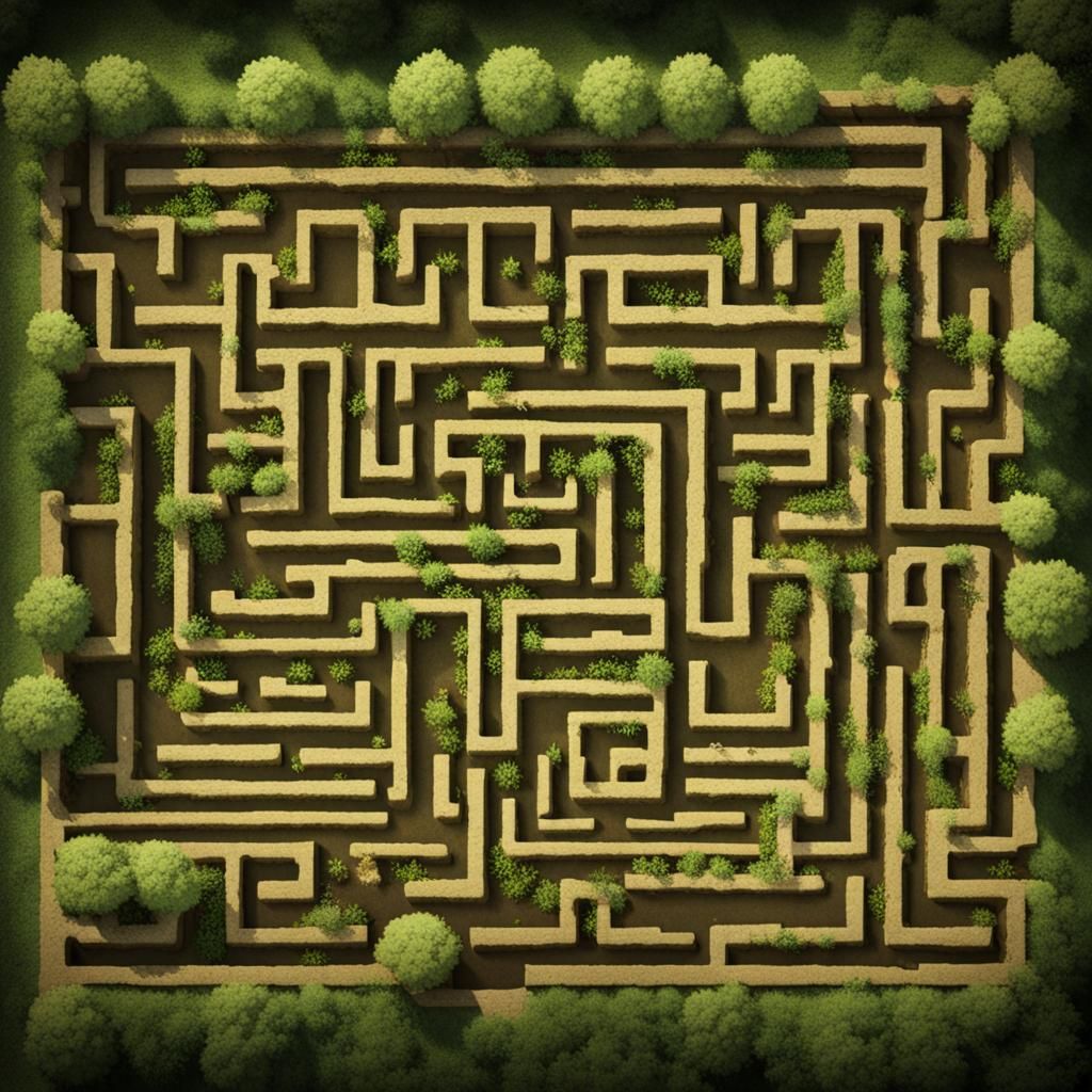 Ancient overgrown aztek maze - AI Generated Artwork - NightCafe Creator