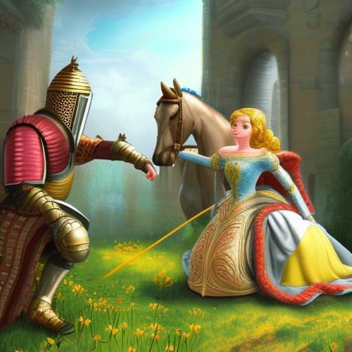 Knight rescuing Princess daisy : r/nightcafe