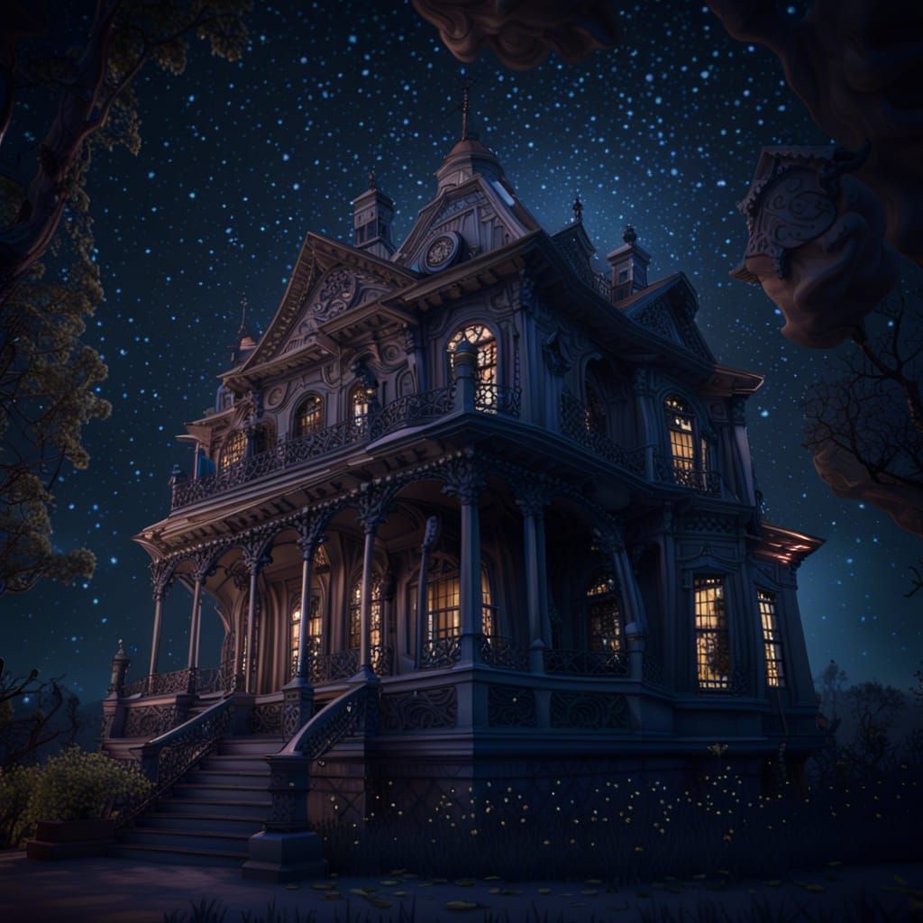 The Haunted Manison - AI Generated Artwork - NightCafe Creator
