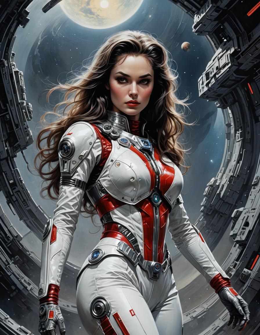 Retro Scifi Woman - AI Generated Artwork - NightCafe Creator