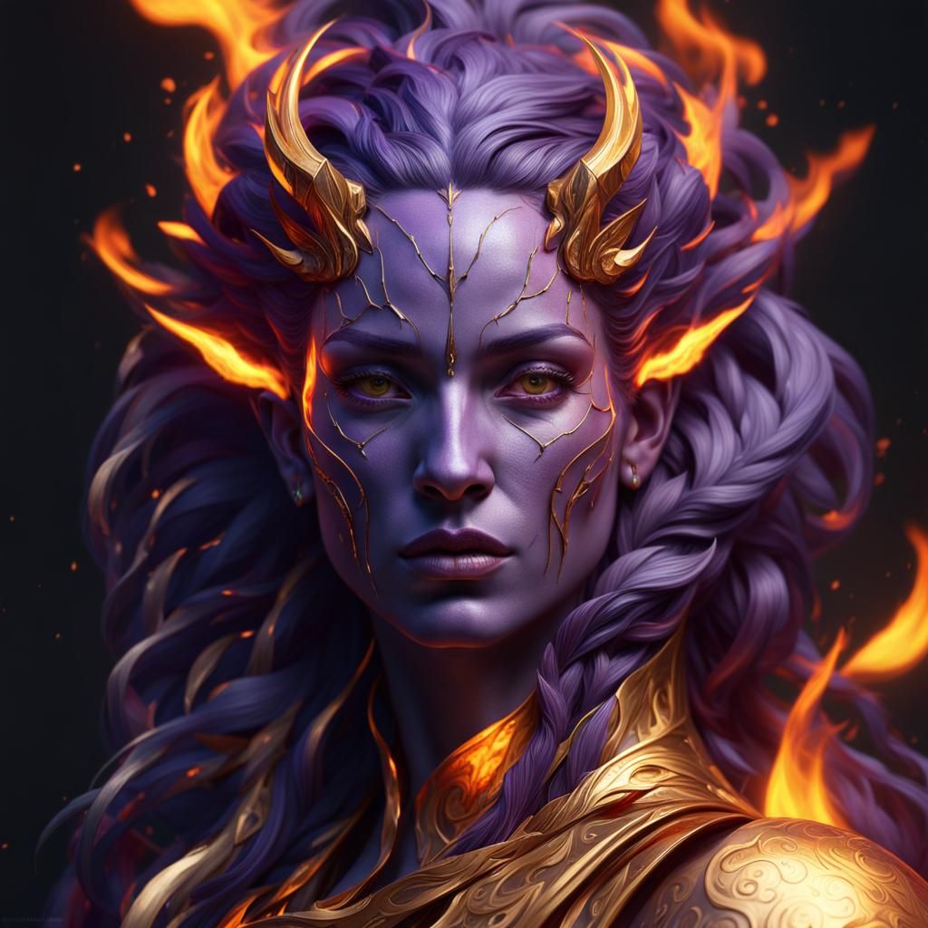 Purple flame Pyro wizard - AI Generated Artwork - NightCafe Creator