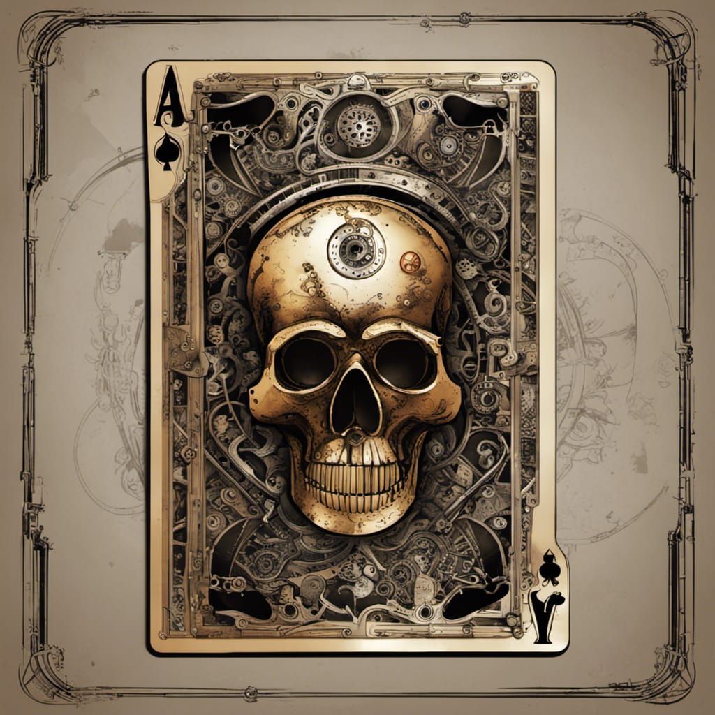 Steampunk Ace of Spades - AI Generated Artwork - NightCafe Creator