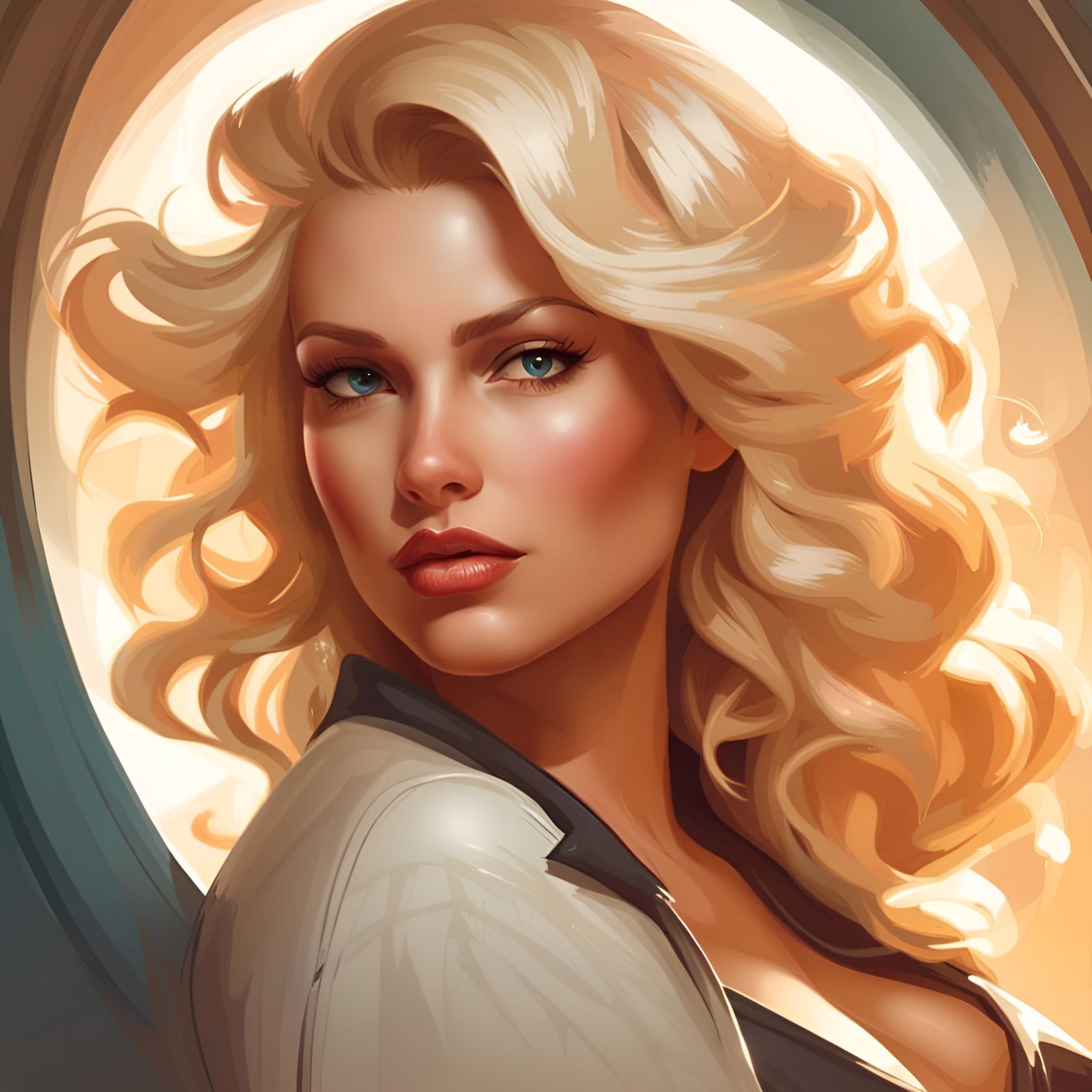 Blonde Bombshell - AI Generated Artwork - NightCafe Creator