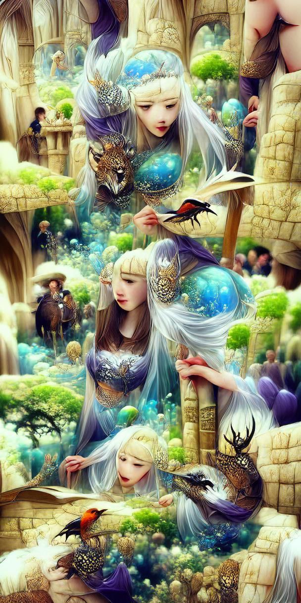 (beautiful fantasy illustration) - AI Generated Artwork - NightCafe Creator