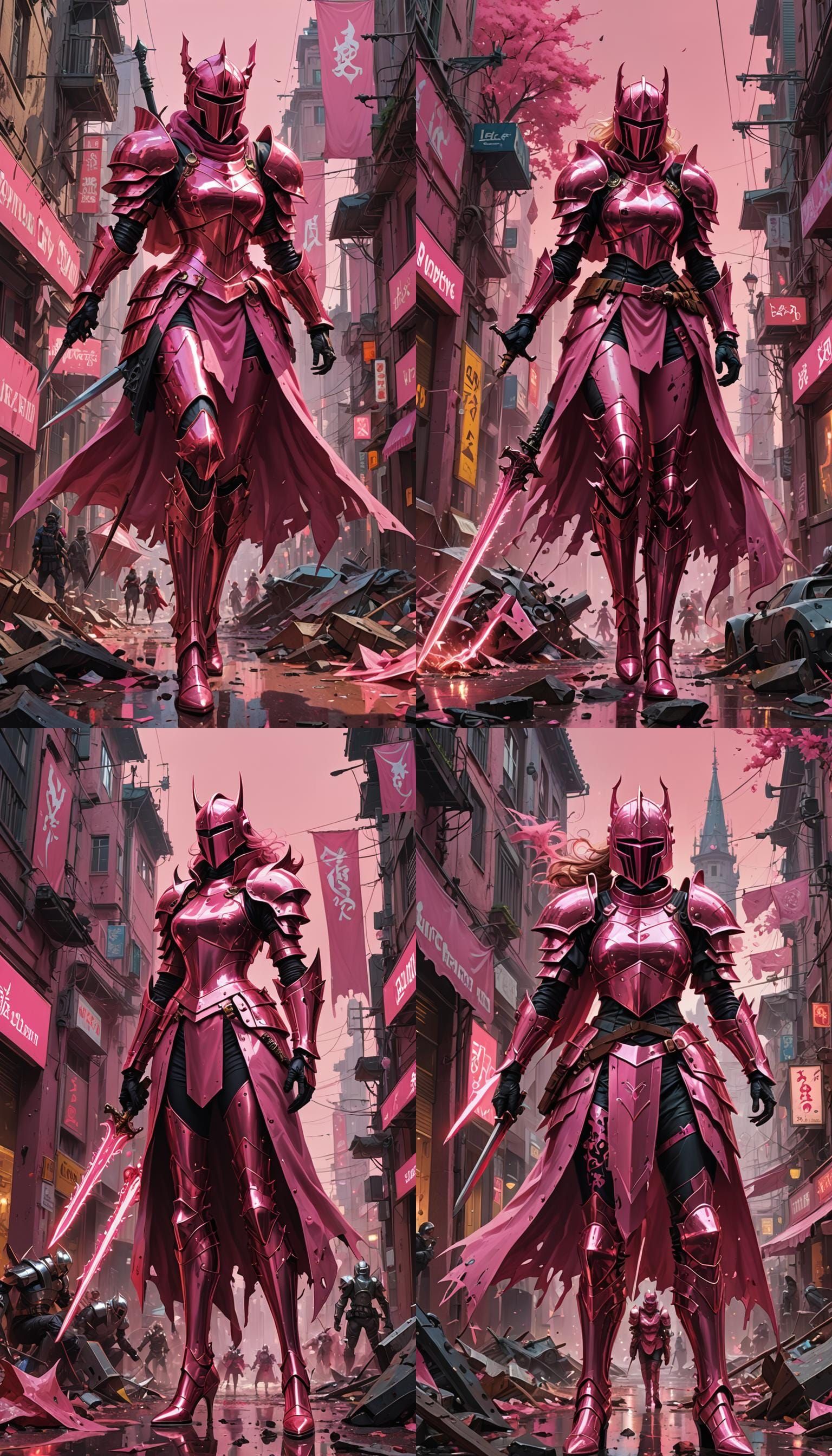 Pink Knight - AI Generated Artwork - NightCafe Creator