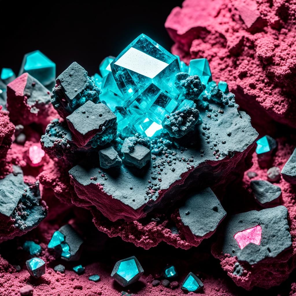 Tugtupite mineral is a beryllium aluminium tectosilicate. sharp light ...