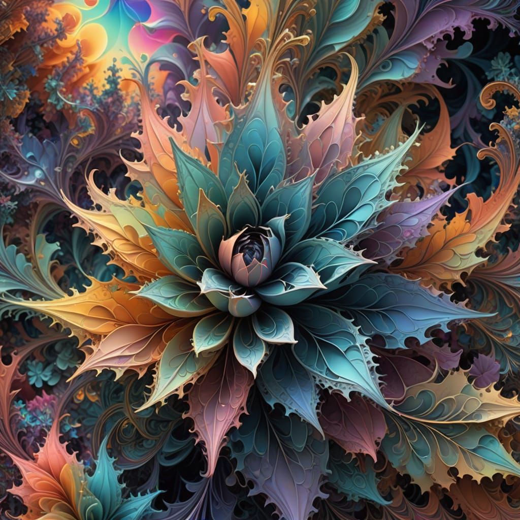Lush Infinity Fractals in Pastel Hues - AI Art