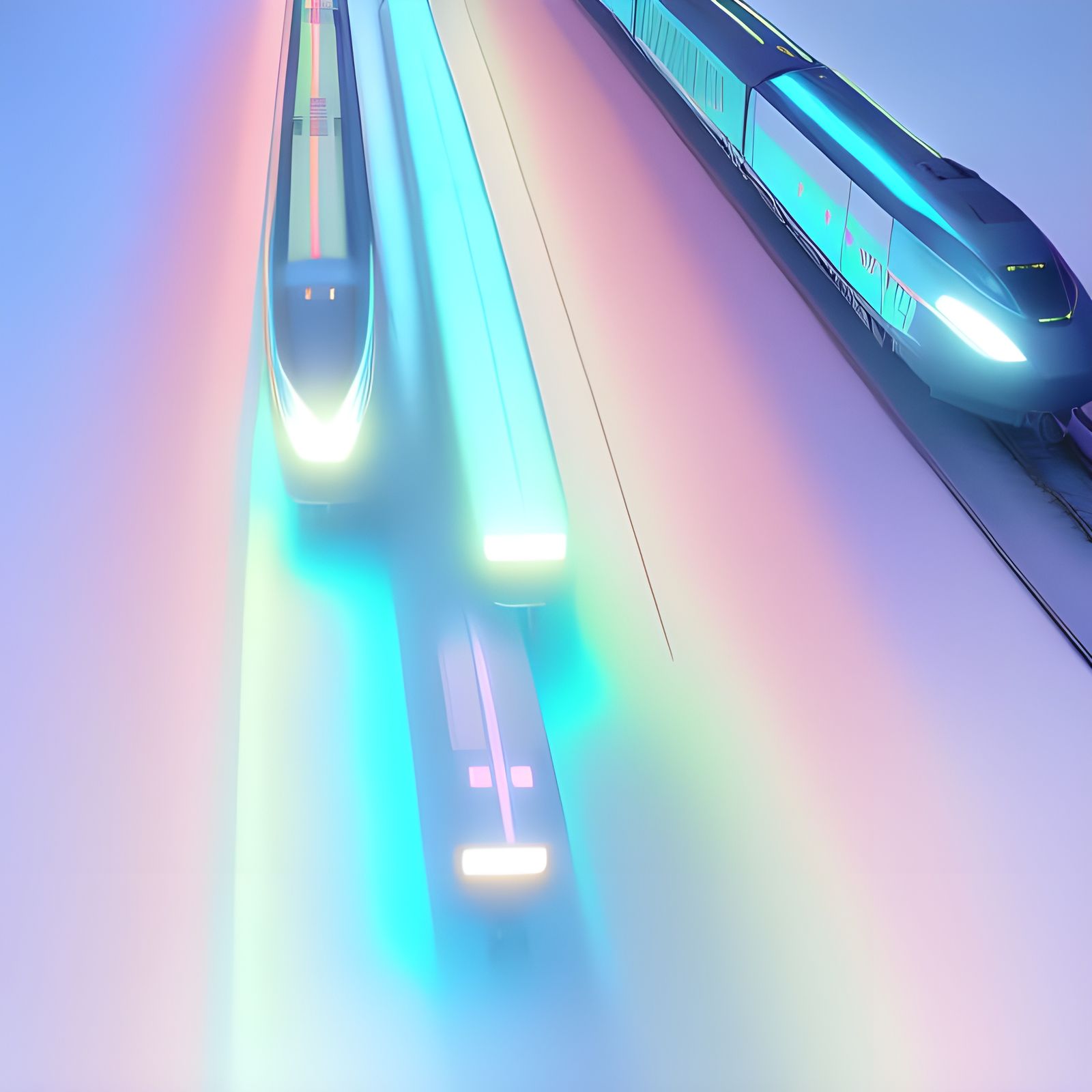 The Rainbow Bullet Train (Start Image) - AI Generated Artwork ...