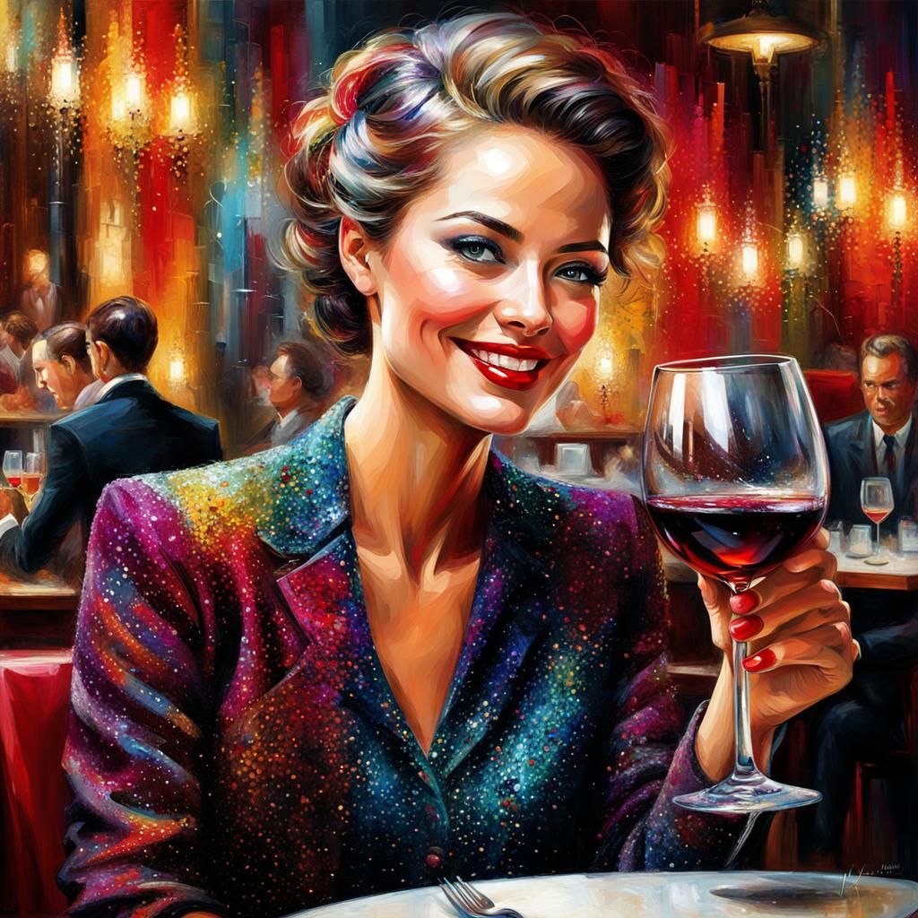 Wine woman - AI Generated Artwork - NightCafe Creator
