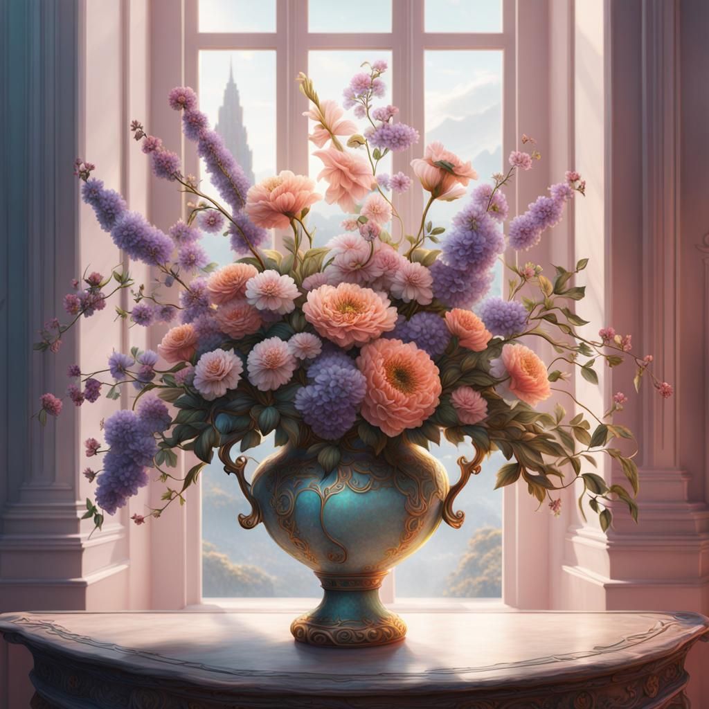 Flower arrangement - AI Generated Artwork - NightCafe Creator